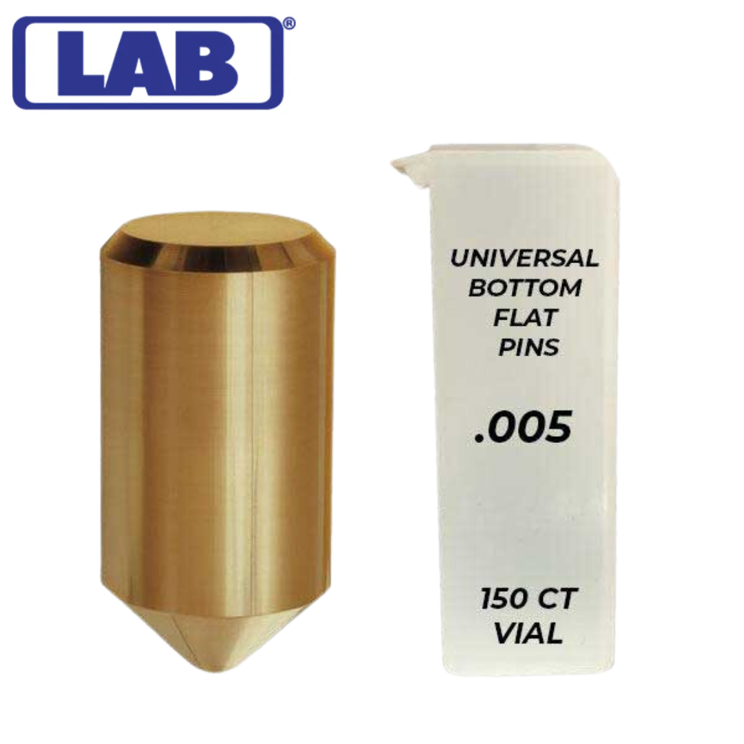 LAB - .005 - Universal Bottom Flat Pins - Vial of 150 (.160 - 5160V4) – Keyless City