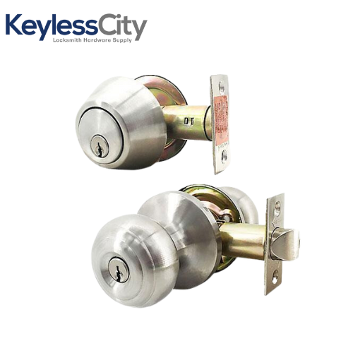 Kwikset Premium Combo Lockset – Knob & Deadbolt – Satin Silver ...