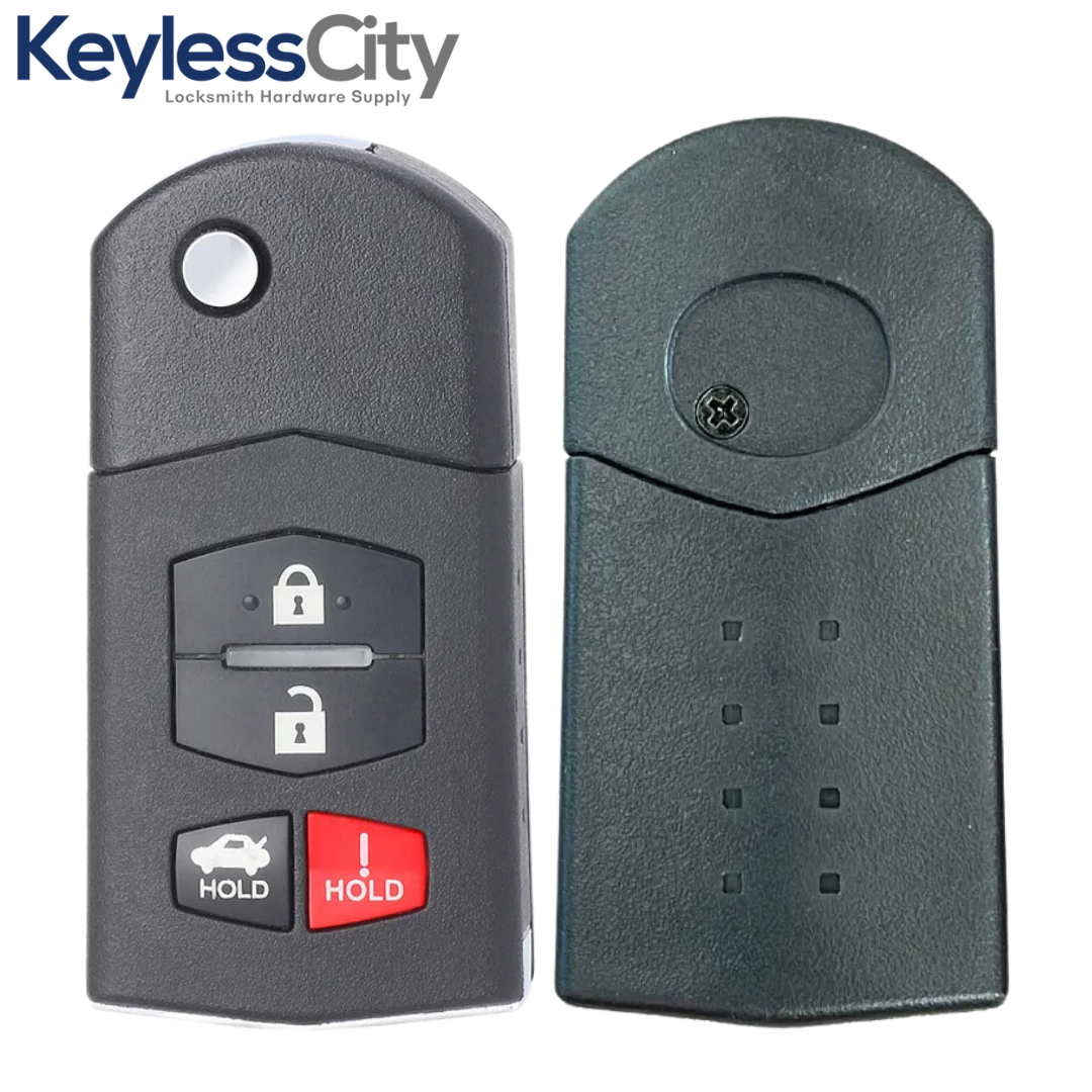 2006-2015 Mazda / 4-Button Flip Key / PN: BBM4-67-5RY / BGBX1T478SKE12 ...