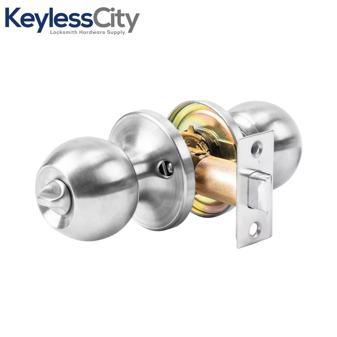 Kwikset High Safety Tubular Mortise Cylinder Door Knob Lock - Satin Si ...