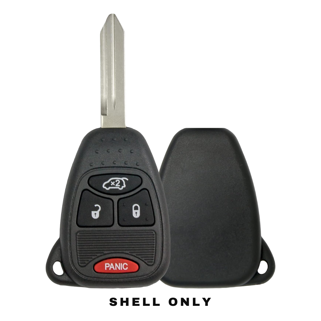 2004-2016 Chrysler / Jeep / Dodge / 4-Button Remote Head Key Shell / Y ...