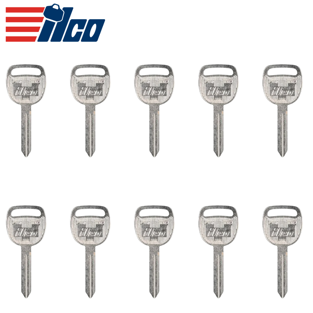 10 X Ilco - B102 - P1113 - GM - Metal Key Blank (BUNDLE OF 10 ...
