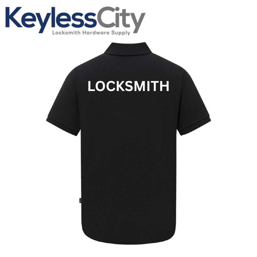 Basic Shirt - 220GSM 100% Cotton Black polo shirt - X-Large – Keyless City