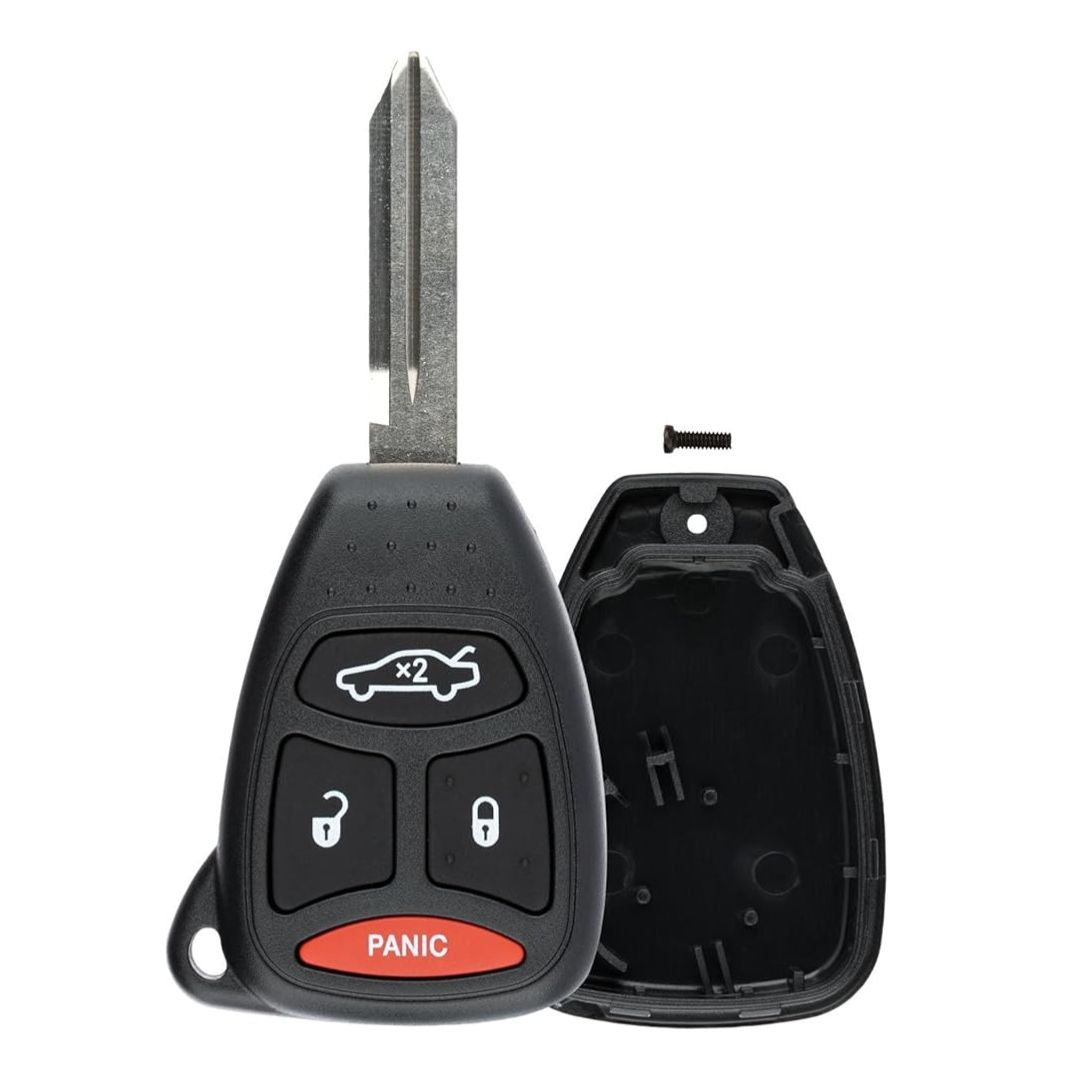 2004-2012 Chrysler / Jeep / Dodge / 4-Button Remote Head Key SHELL / Y ...