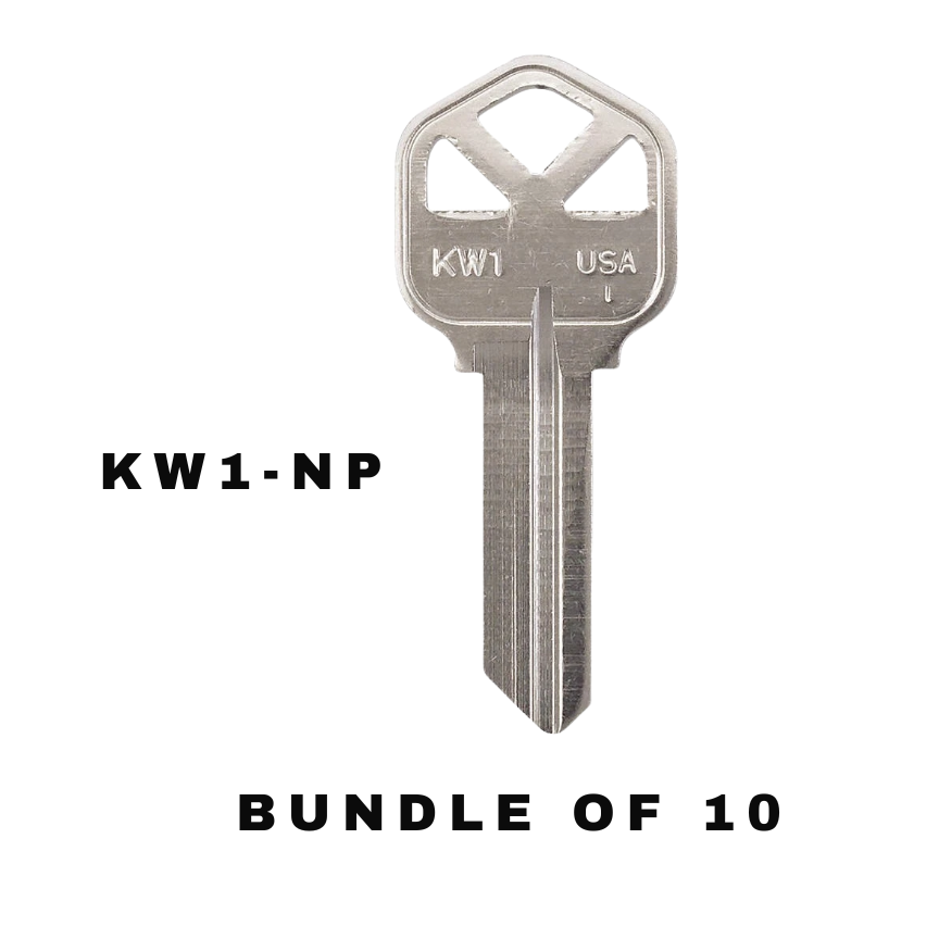 10 X Ilco - KW1-NP KWIKSET Key Blank (BUNDLE OF 10) – Keyless City
