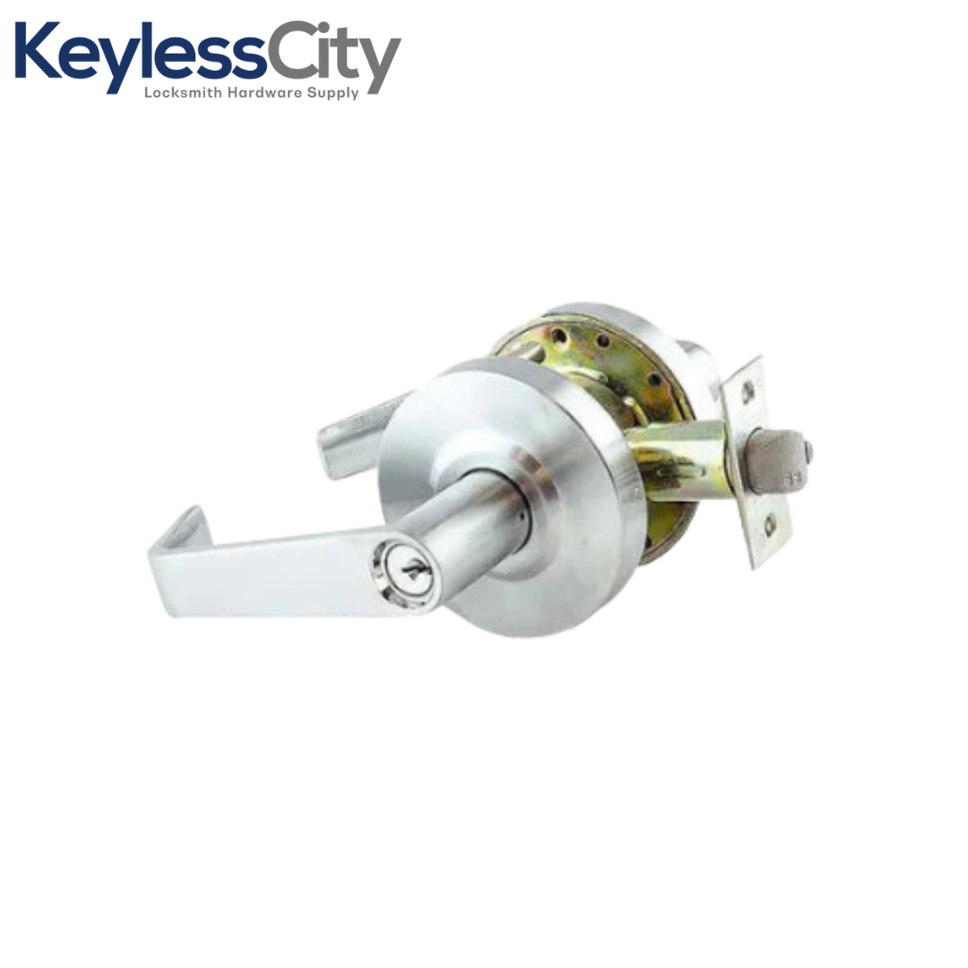 Commercial Lever Set Handle - 2-3/4” Standard Backset - Satin Chrome ...