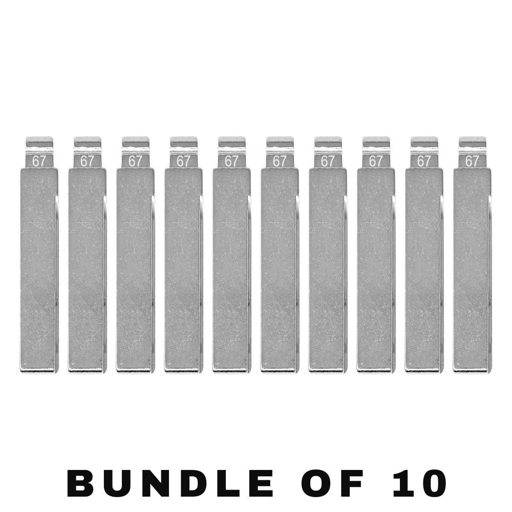 10 X KEYDIY - HU92 - Flip Key Blade - #67 - For Xhorse / Keydiy Univer ...