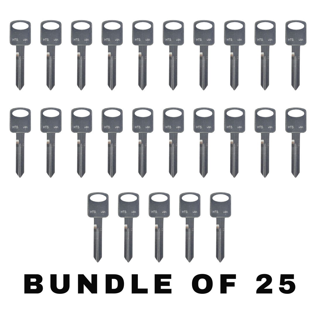 25 X Ilco - H75 - 1196FD - Ford - Metal Key Blank (BUNDLE OF 25 ...
