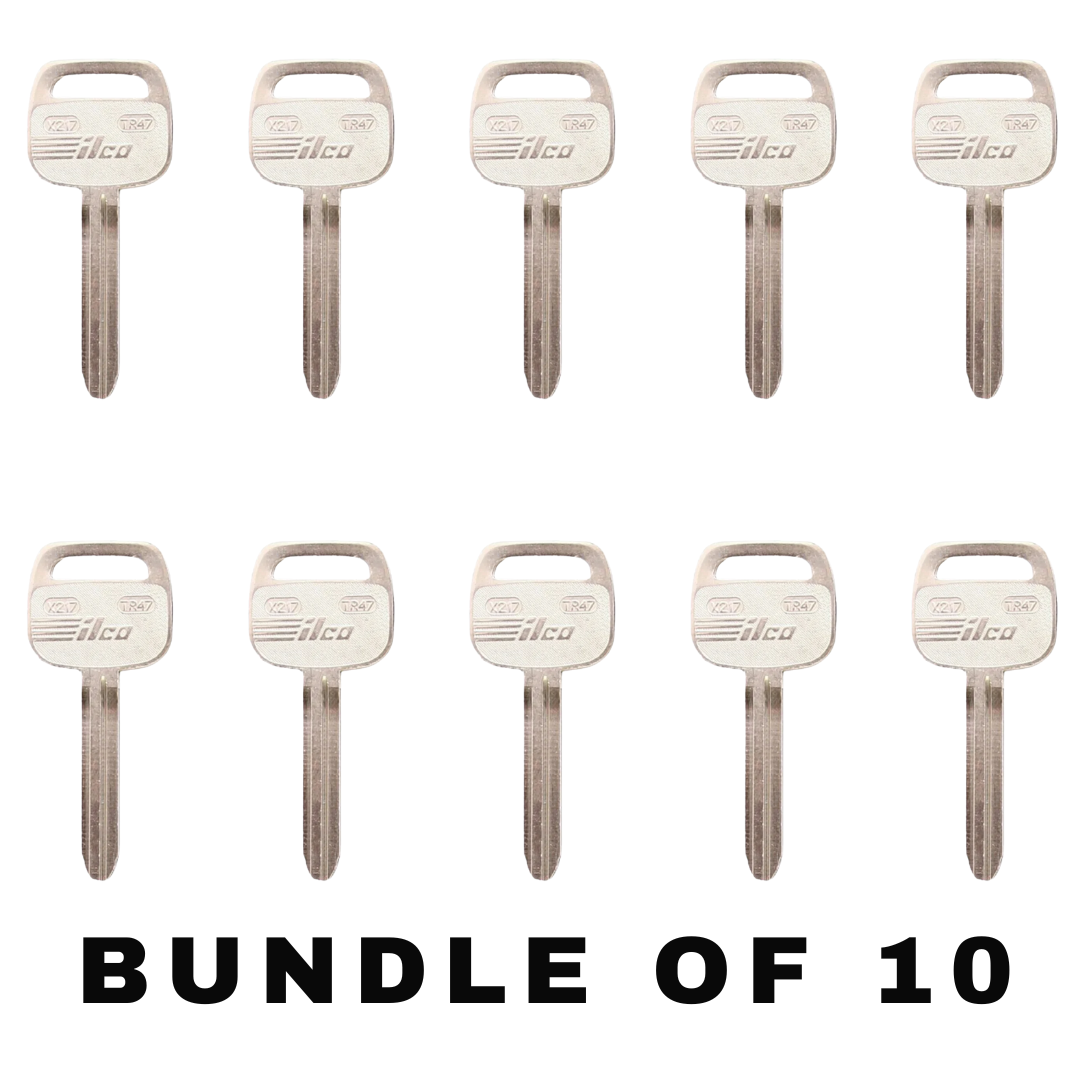 10 X Ilco - TR47 - X217 - Toyota - Metal Key Blank (BUNDLE OF 10 ...