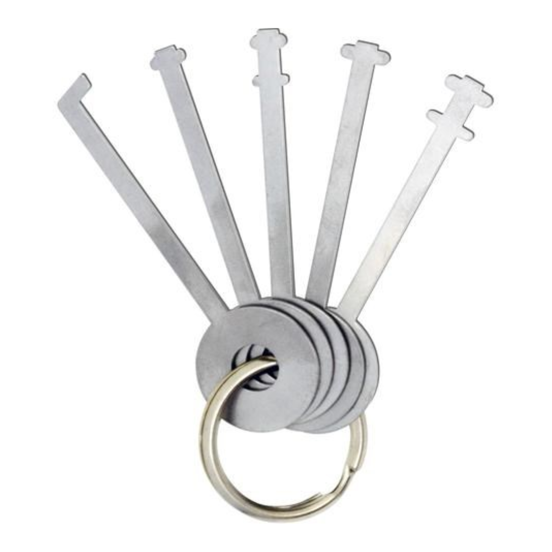 5-Pc Warded Padlock Pick Set (MK210) (LOCK MONKEY) – Keyless City