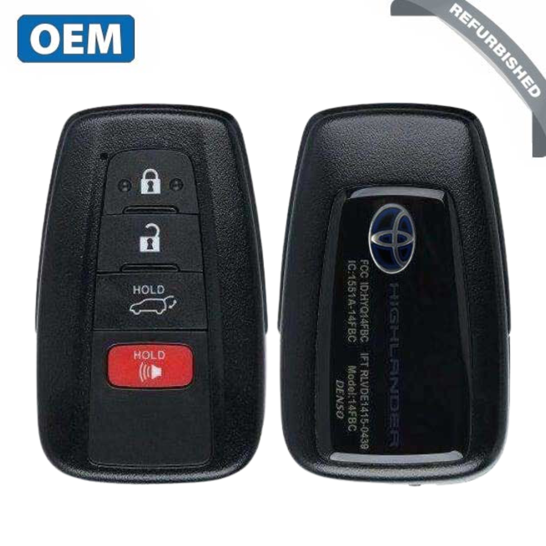 2019-2023 Toyota Highlander 4 Buttons Smart Key / 312.11/314.35MHz / 8 ...