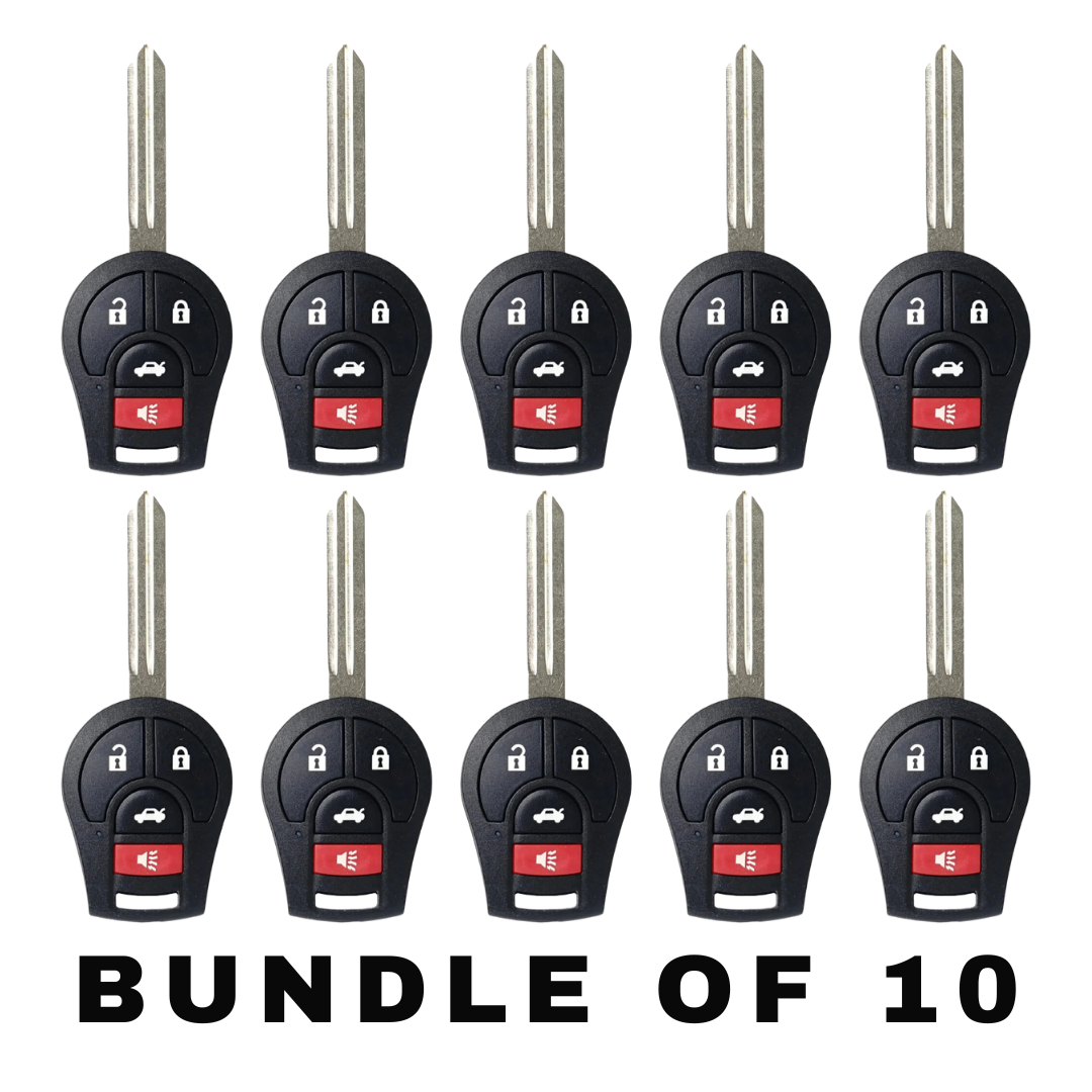 10 X 2003-2019 Nissan / 4-Button Remote Head Key / PN: H0561-3AA0B / C ...
