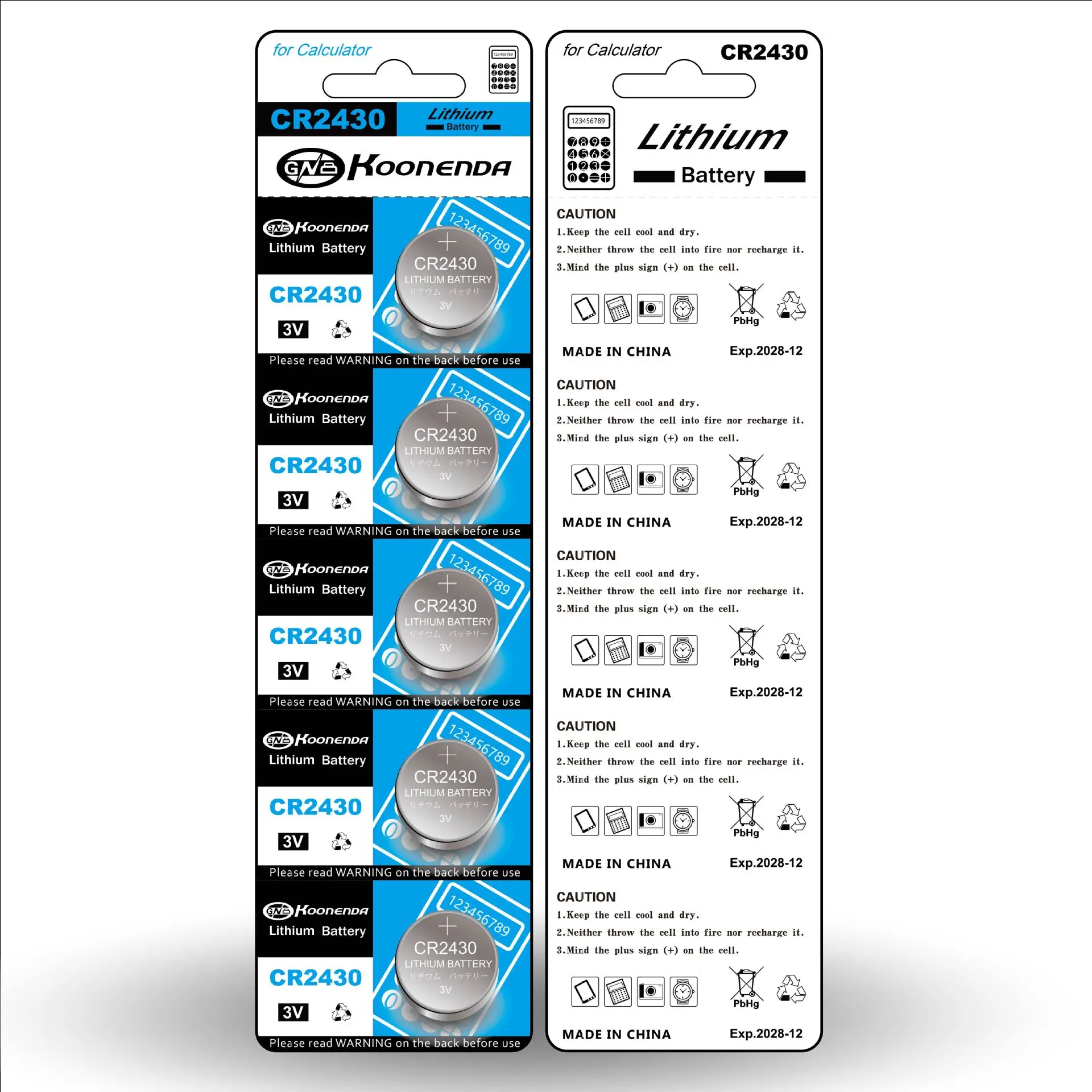 CR2430 - 3V Lithium Battery (5-Pack) – Keyless City